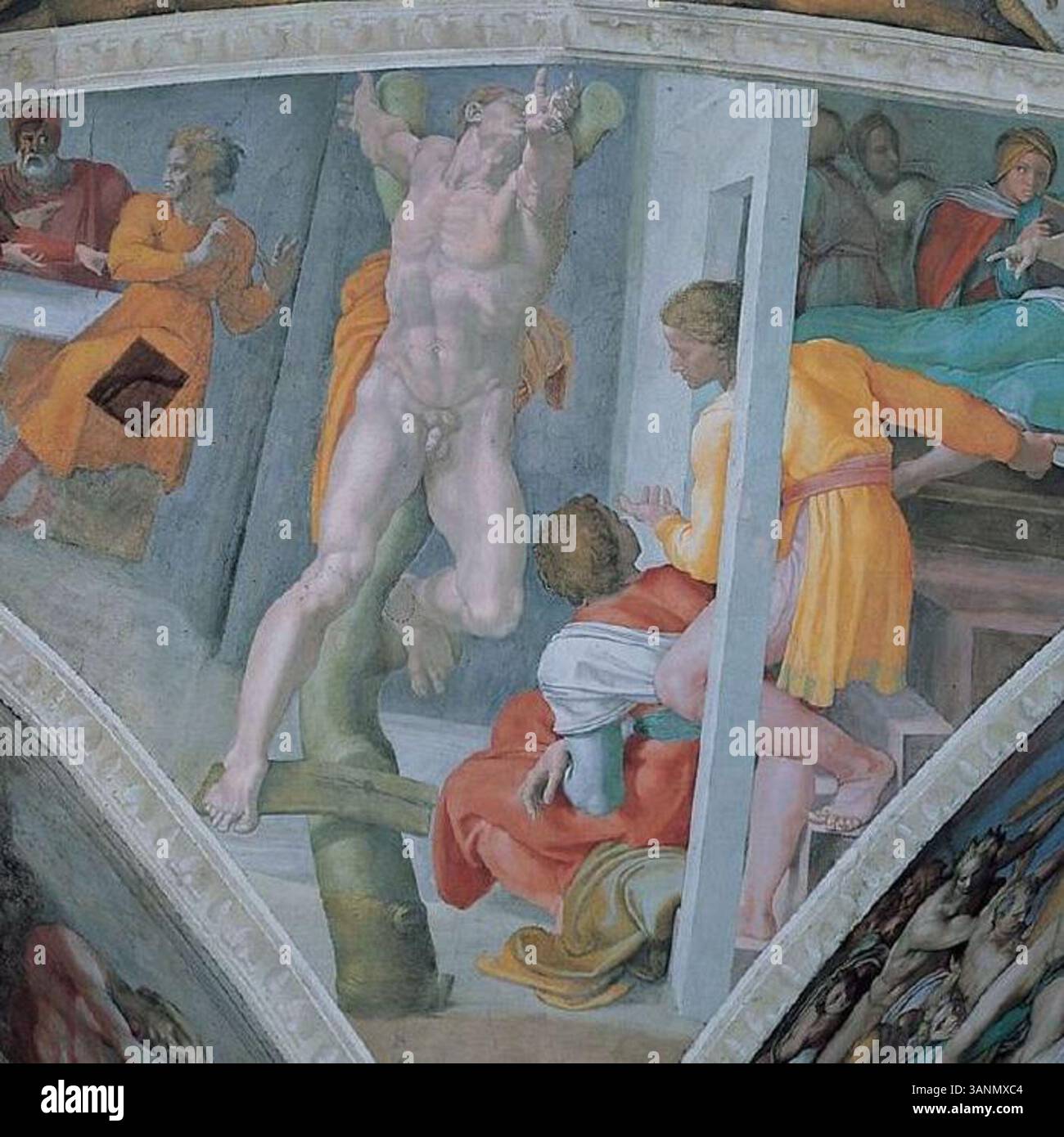 This detail from Michelangelo's Sistine Chapel ceiling shows the moment ...