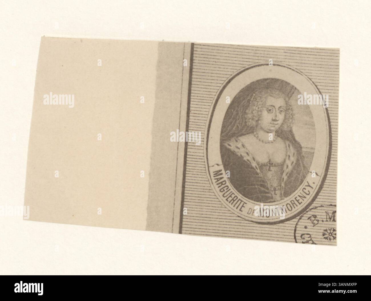 Photomechanical print from 1865 of Marguerite de Montmorency, part of ...