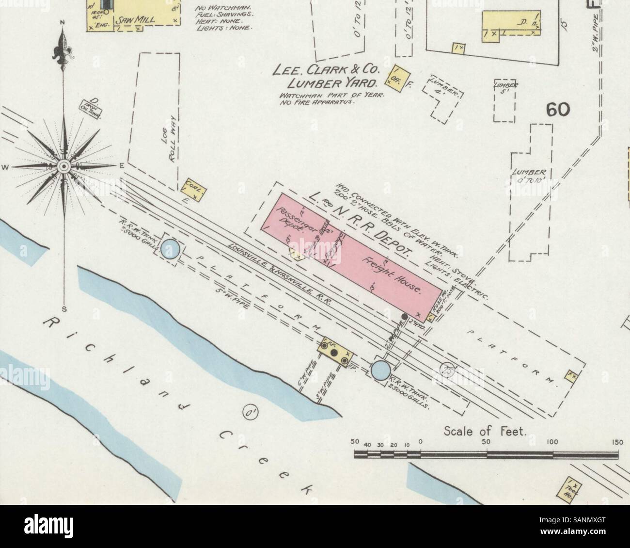 This 1895 Sanborn Fire Insurance map details the layout of the ...