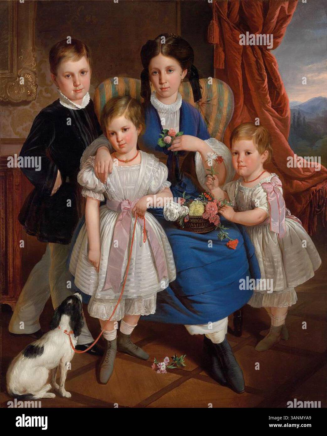 This family portrait by Ernst Christian Moser, painted in the 1850s ...