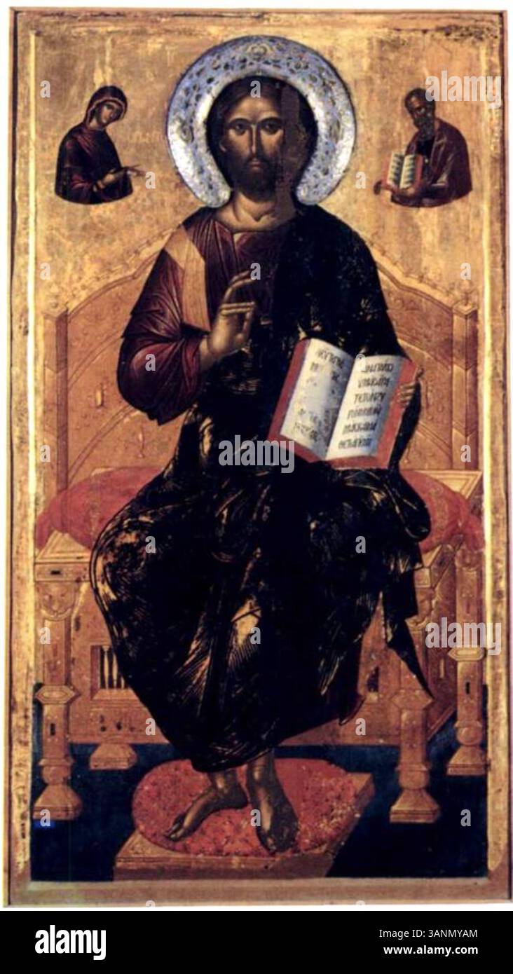 This icon painting by Andreas Ritzos, created between 1440 and 1492 ...