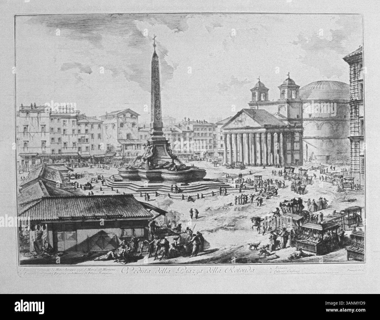 Giovanni Battista Piranesi’s print 'Veduta della Piazza della Rotonda ...