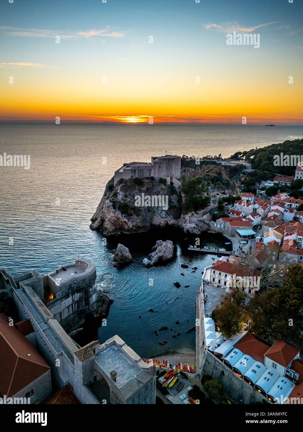 Drone over landscape adriatic sea hi-res stock photography and images ...