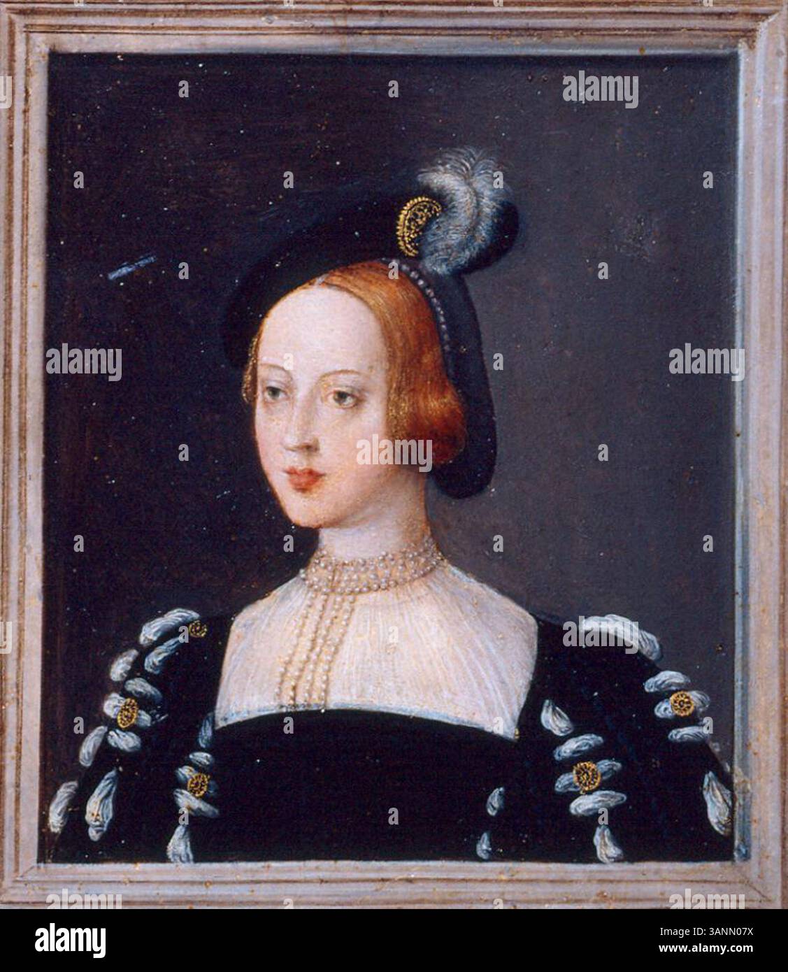 This presumed portrait of Eleanor of Austria, wife of Manuel I of ...