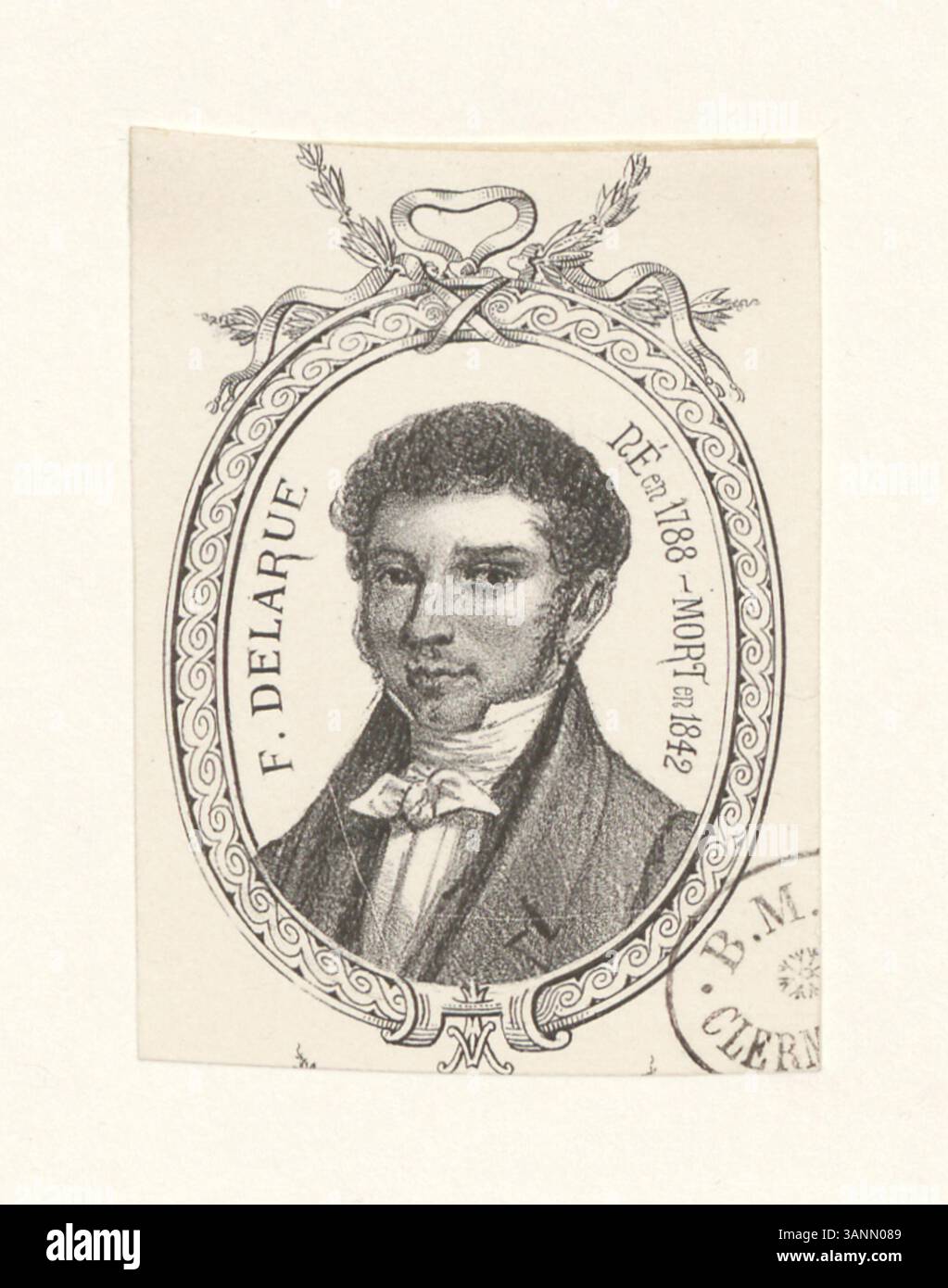 This lithograph print, BOYER 660, depicts François Delarue, born in ...