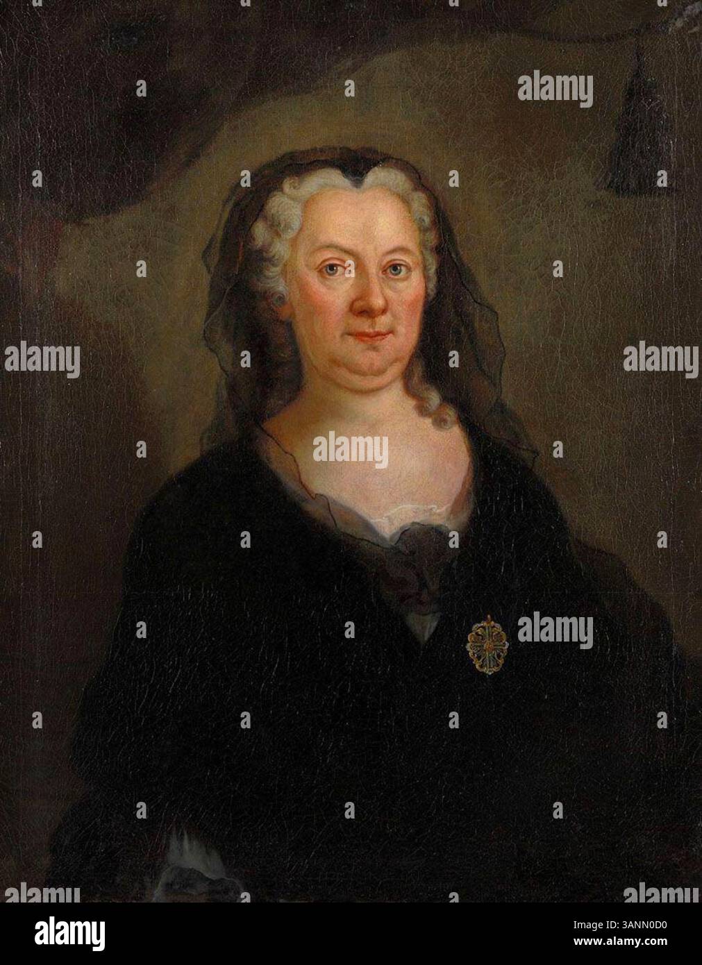 This circa 1760 portrait of Countess Erzsébet Berényi, wife of Count ...