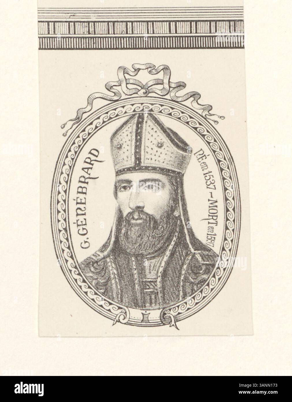 This lithograph by Ambroise Tardieu depicts Gilbert Génébrard, born in ...