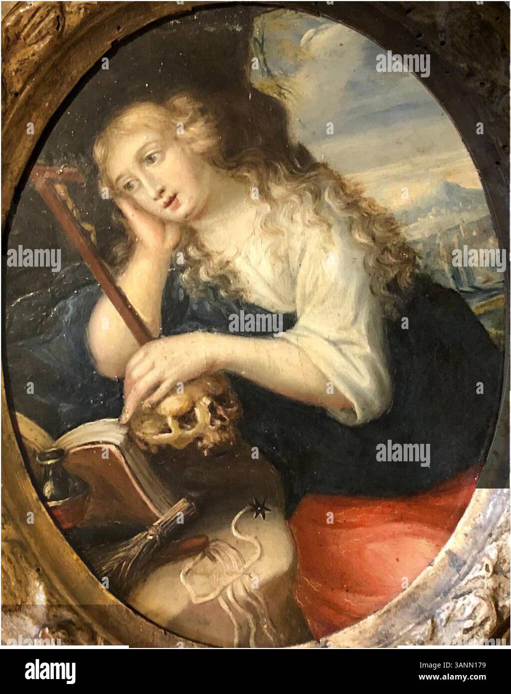 This 17th-century portrait of Mary Magdalene, attributed to Flemish artists, depicts the ...