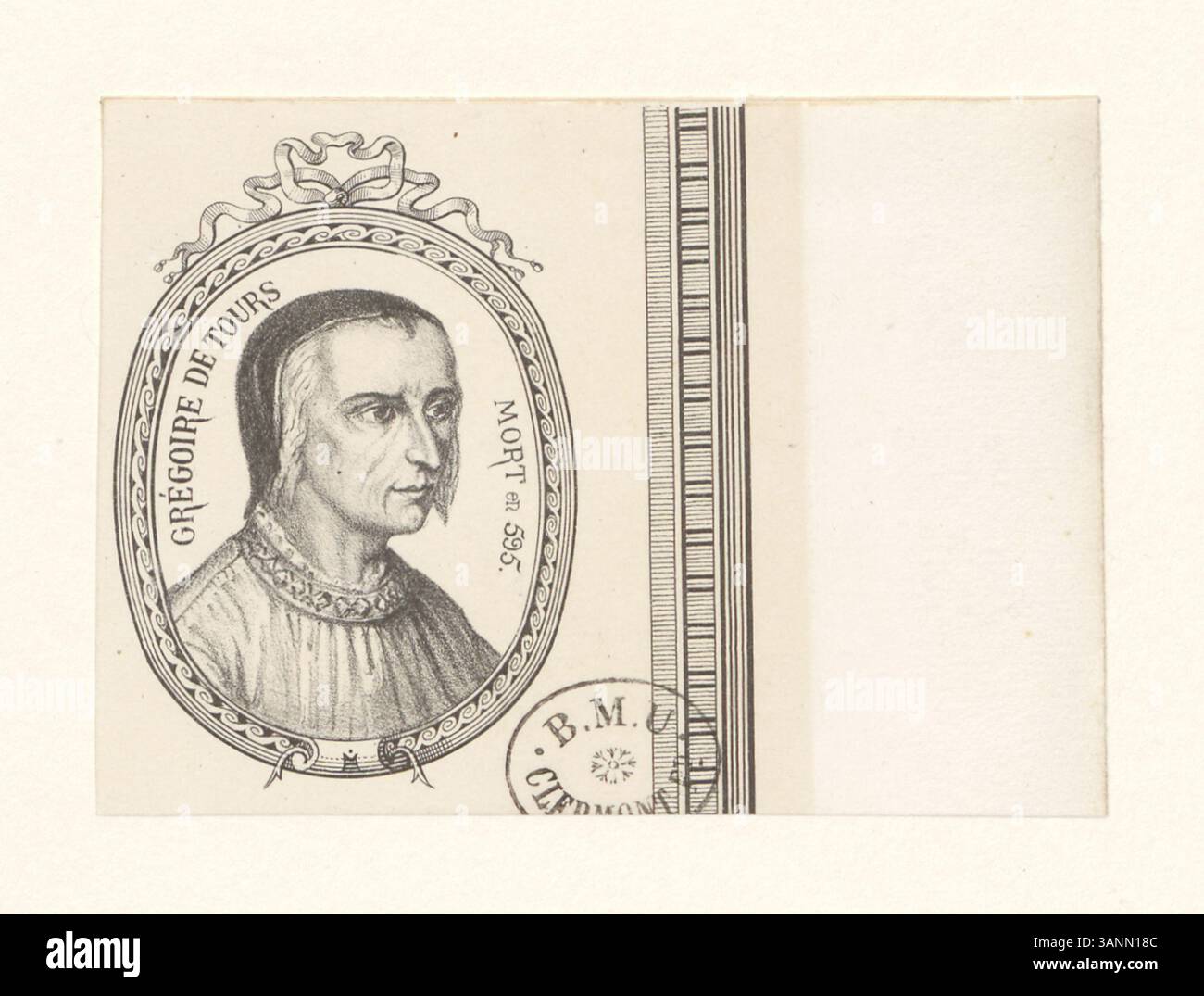 This lithograph from the Boyer collection depicts Grégoire de Tours ...