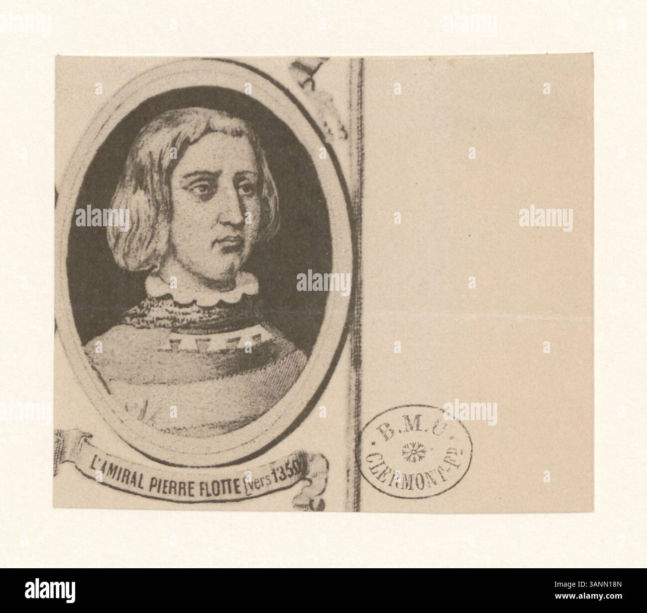 This photomechanical print depicts Admiral Pierre Flotte, active around ...
