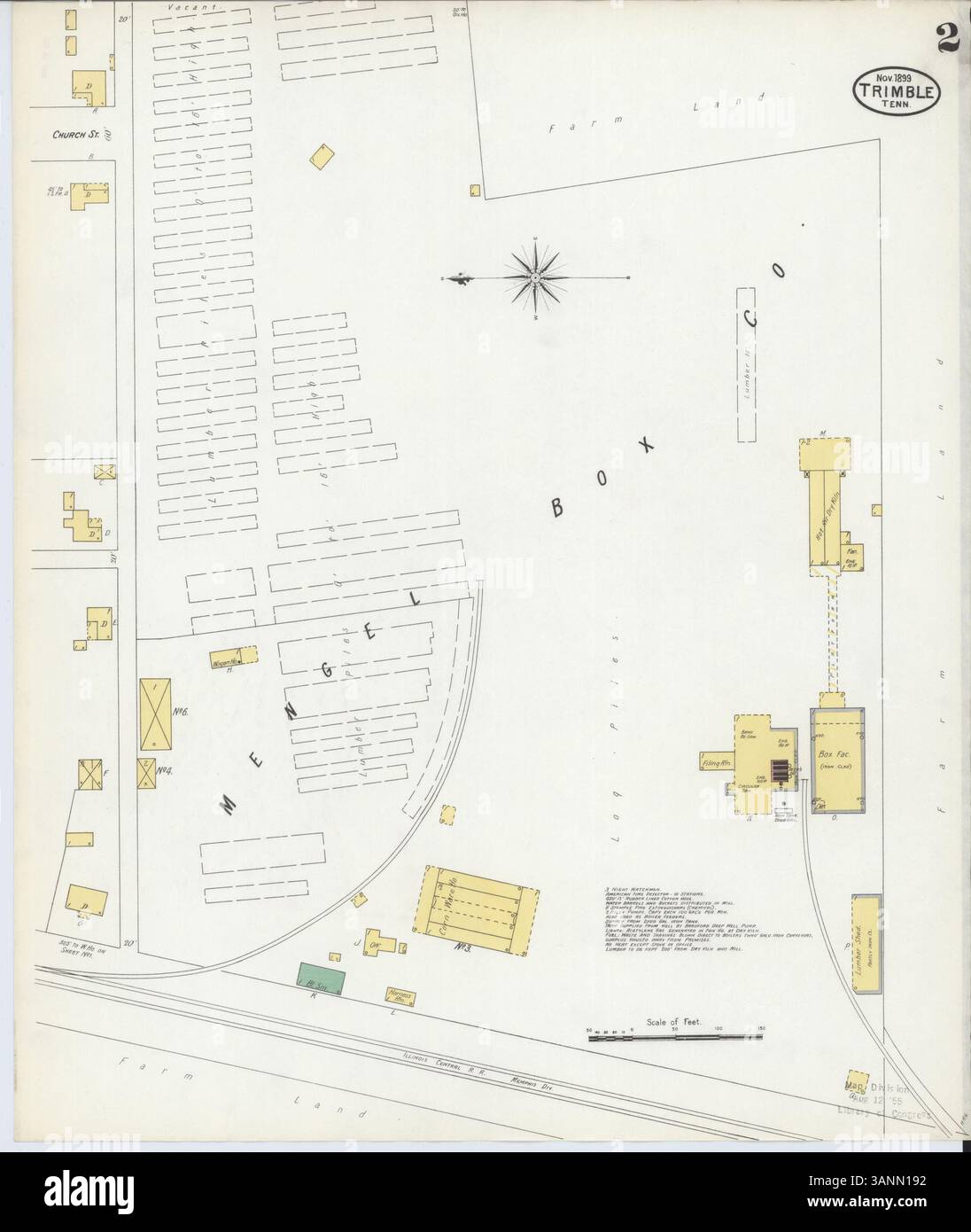 This Sanborn Fire Insurance Map from 1899, for Trimble, Tennessee ...