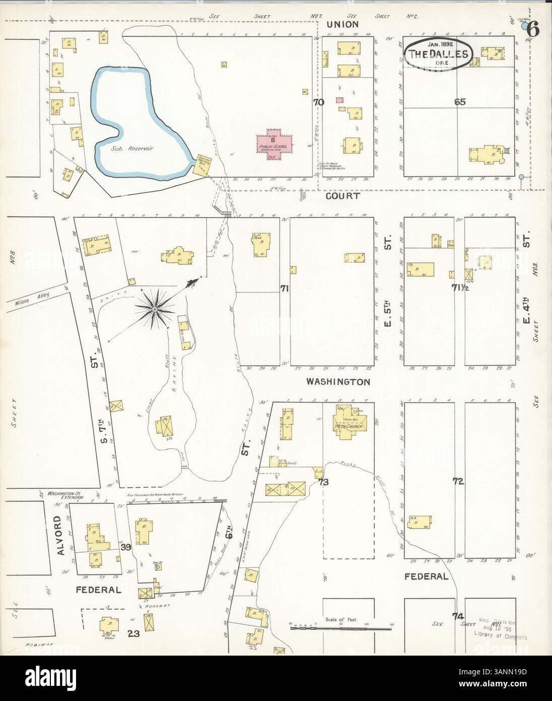 Sanborn Fire Insurance Map of The Dalles, Wasco County, Oregon, from ...