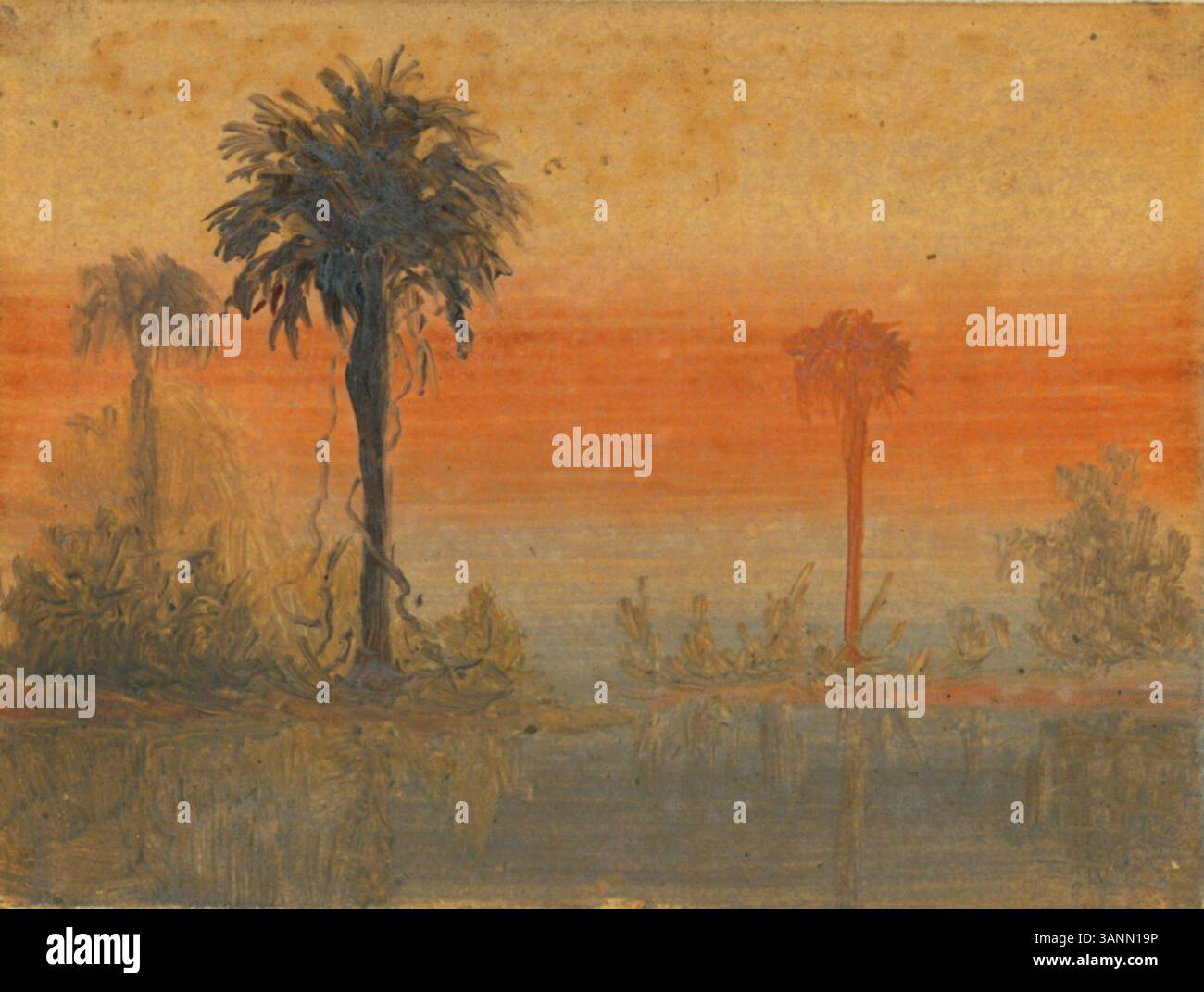 This 1870 oil sketch by George Leo Frankenstein captures the natural ...