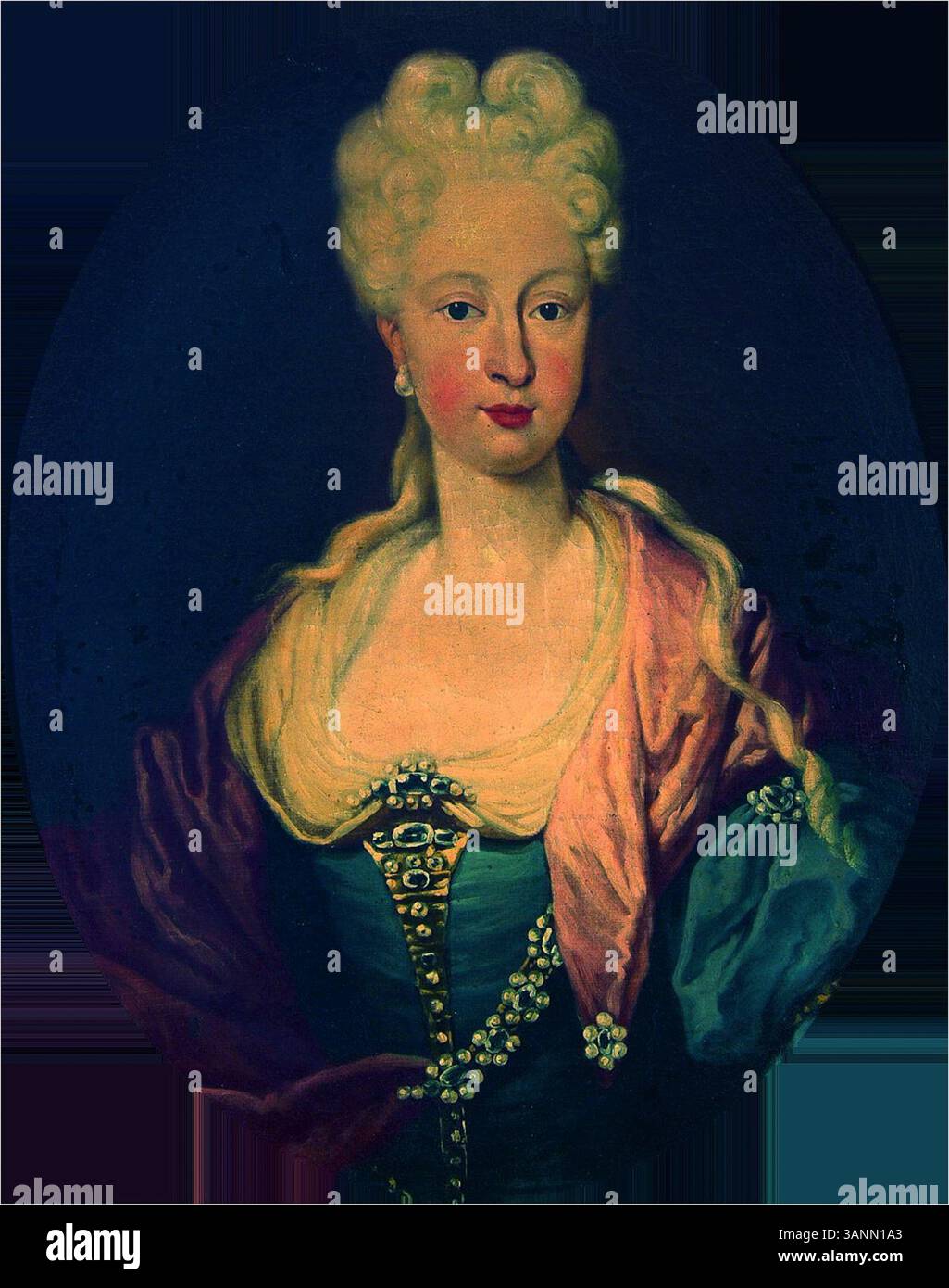 This 1700–1725 portrait, attributed to the Piedmontese School, depicts ...