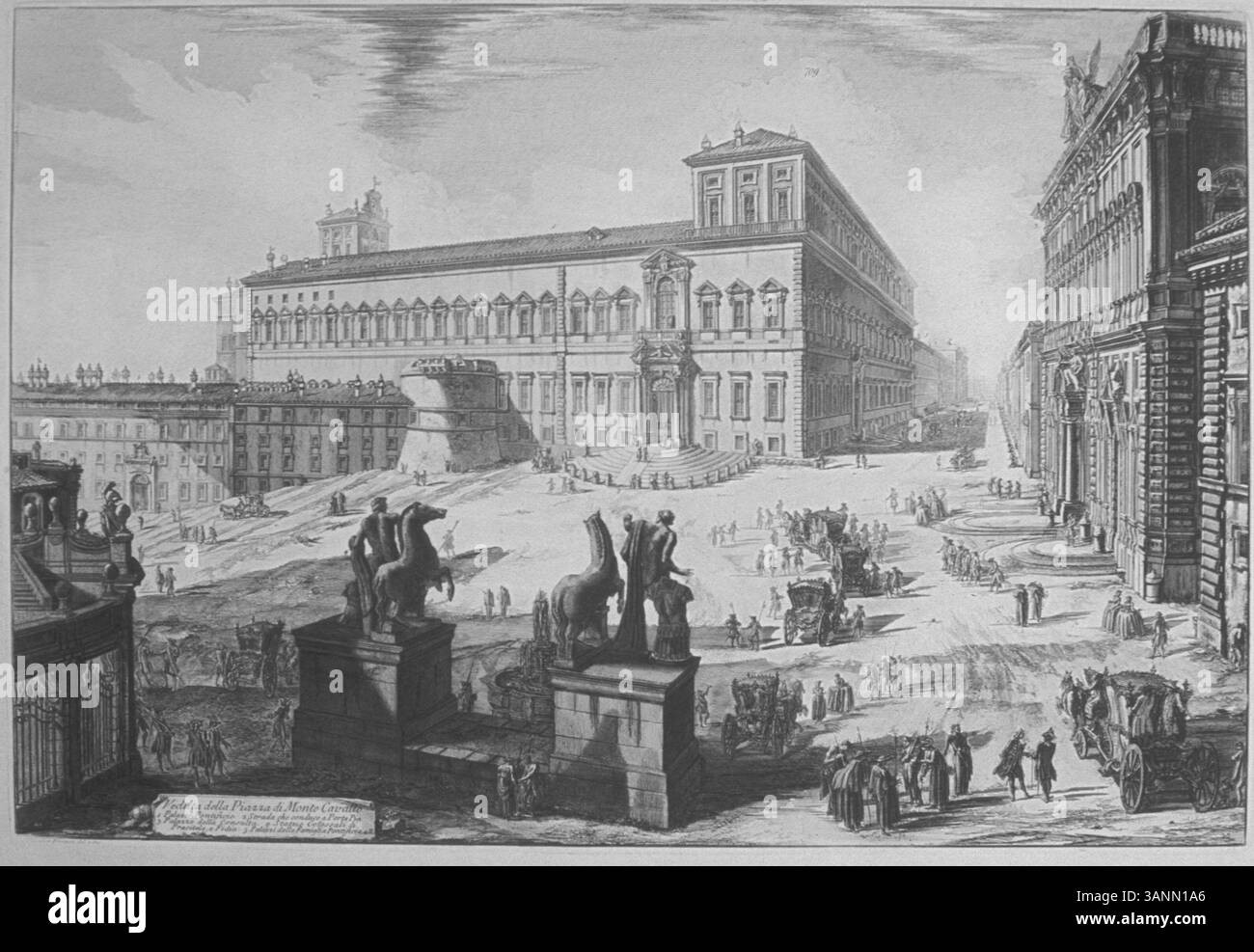 Piranesi’s print 'Veduta della Piazza di Monte Cavallo' showcases the ...