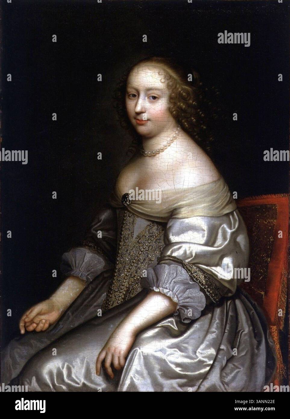 A 17th-century portrait attributed to Henri and Charles Beaubrun, depicting Marie Jeanne of ...