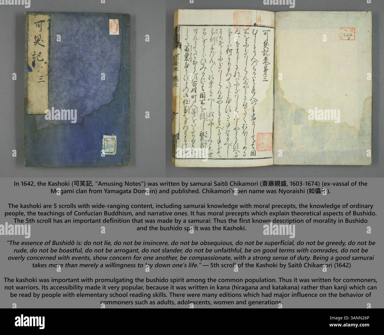 The Kashoki (Amusing Notes) by Saito Chikamori, written in 1642 ...