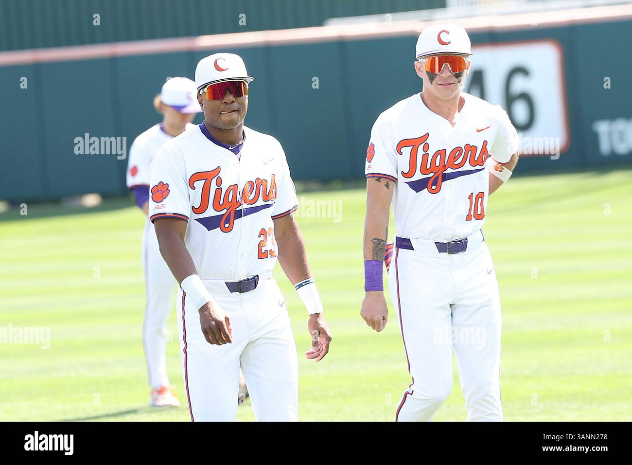CLEMSON, SC - APRIL 13: Clemson Tigers infielder Jarren Purify (23) and ...