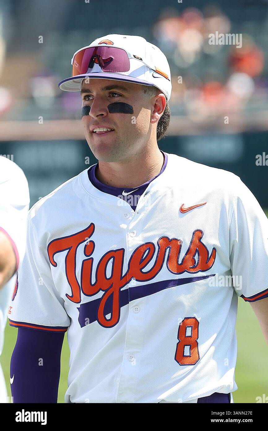 CLEMSON, SC - APRIL 13: Clemson Tigers infielder Josh Paino (8) during ...
