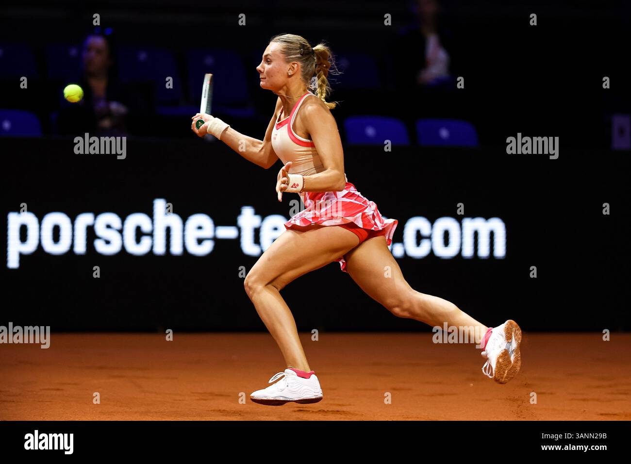 Stuttgart, Germany 15th Apr, 2025. Dayana YASTREMSKA UKR Jelena OSTAPENKO LAT vs Dayana ...
