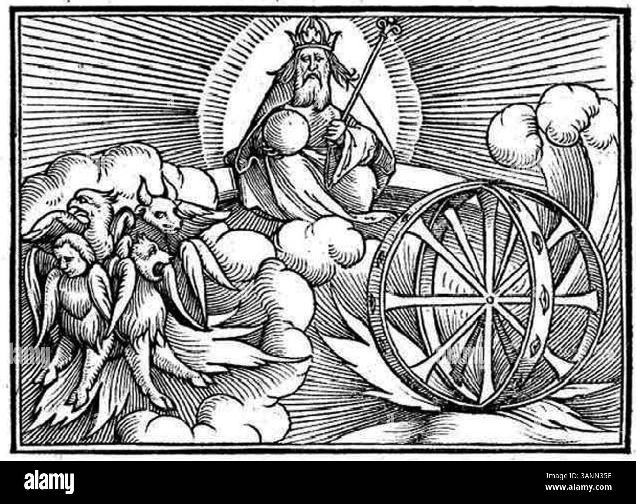 This engraving by Hans Holbein the Younger, dated 1538, depicts Ezekiel ...