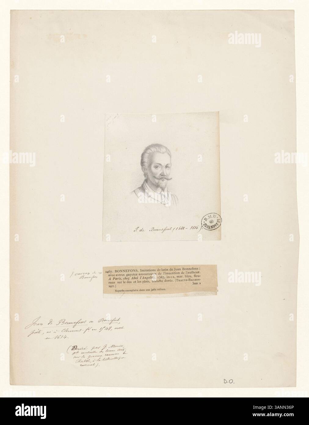 A drawing by J. de Bonnefont (1548-1614), showcasing his work from the ...