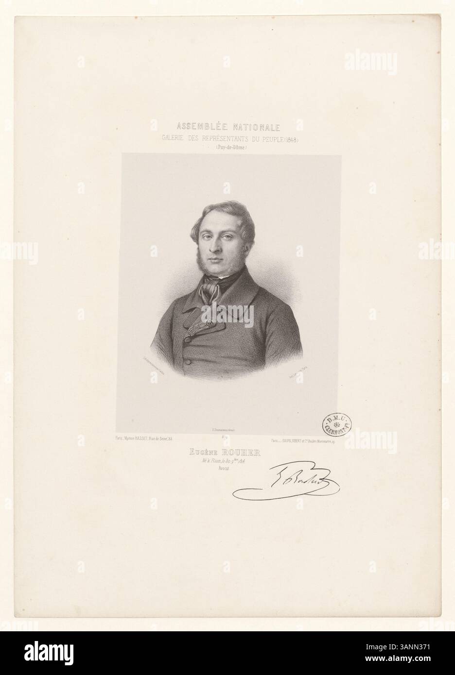 This lithograph from the Boyer collection depicts Eugène Rouher, born ...
