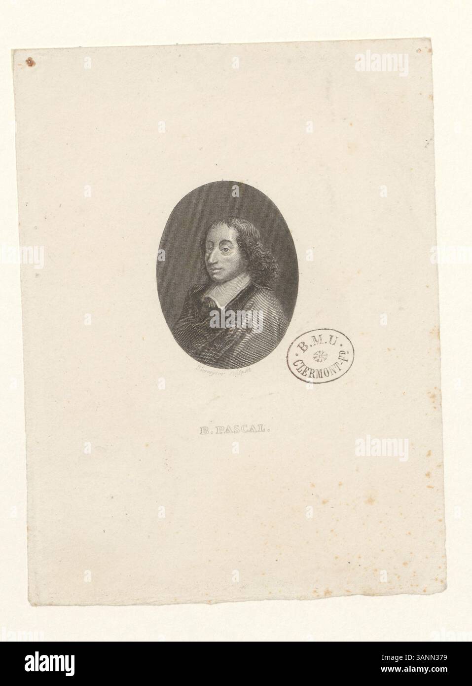 This print from the Boyer collection depicts Blaise Pascal (1623–1662 ...