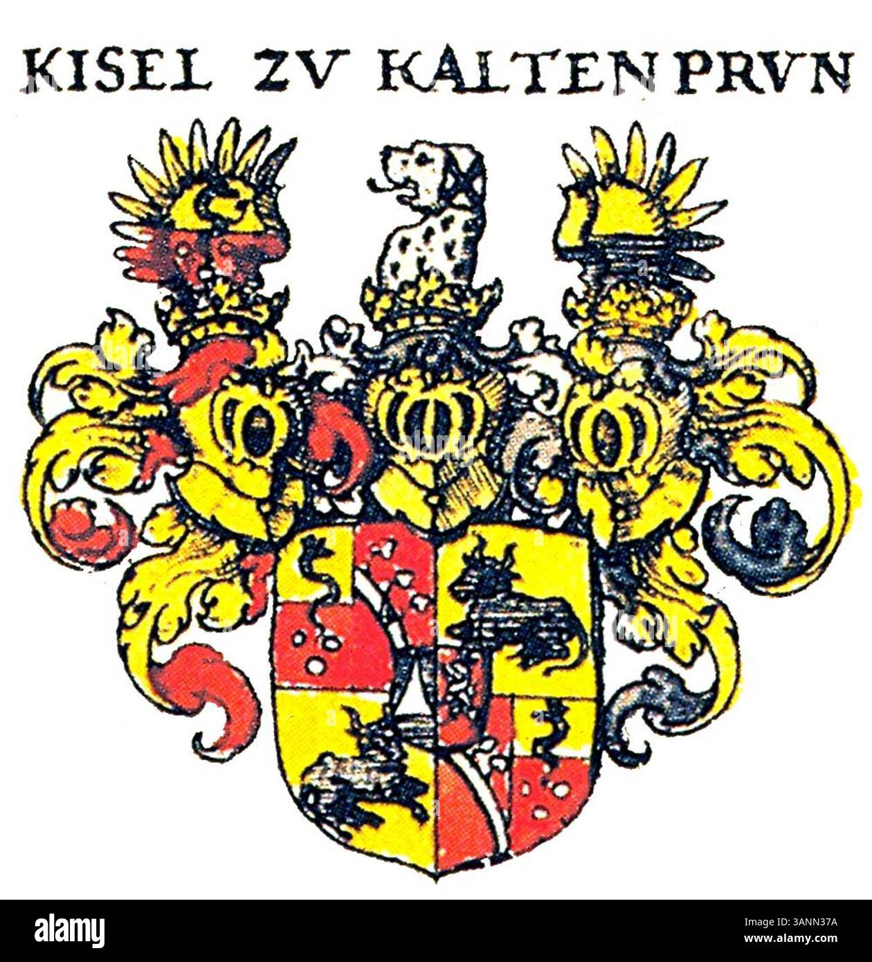 Coat of arms of the Khiesel family, designed in 1605 by Johann ...