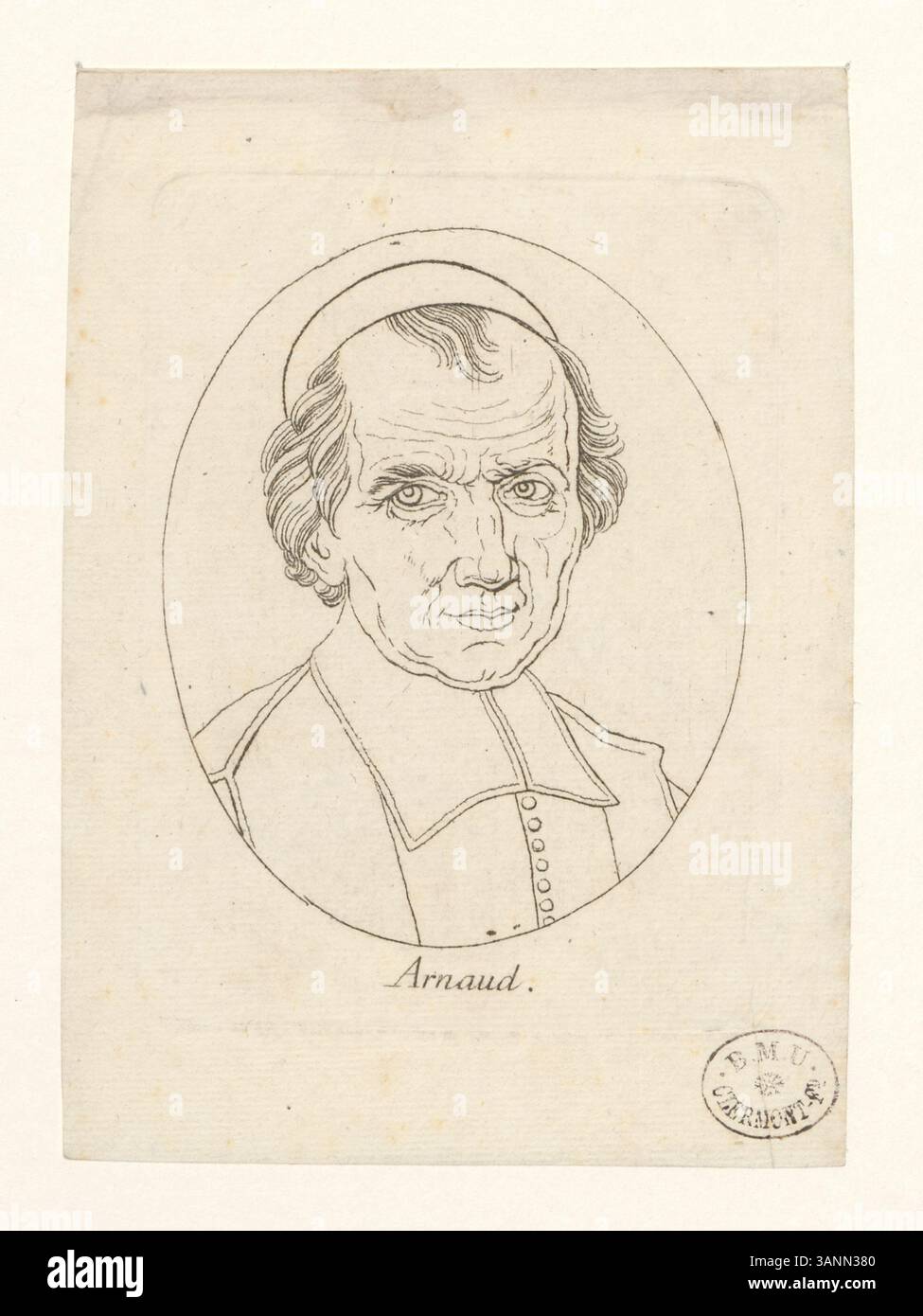 An intaglio print from the Boyer collection depicting Arnaud, likely ...