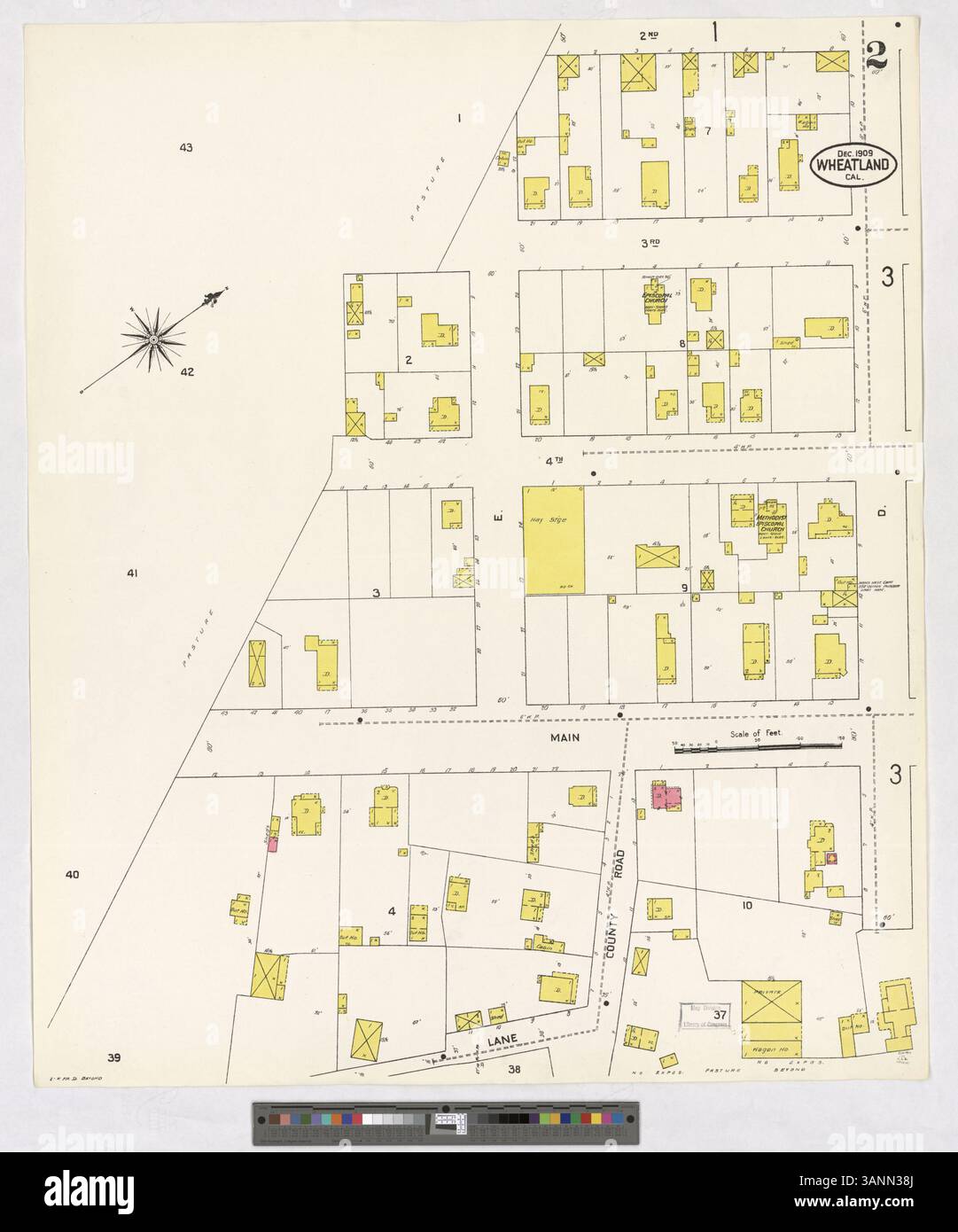 Sanborn Fire Insurance Map of Wheatland, Yuba County, California, from ...