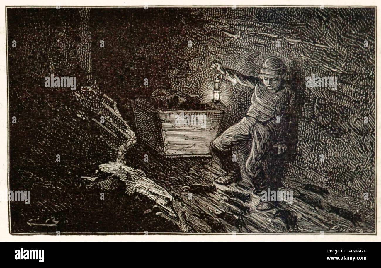 In this woodcut from 'Sans famille', Remi discovers the cause of a loud ...