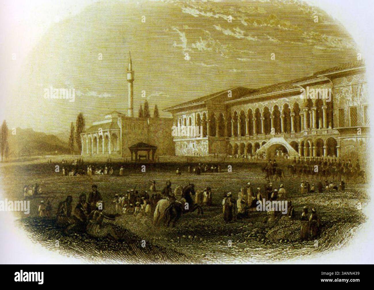 This engraving, created by Edward Finden in the early 19th century ...