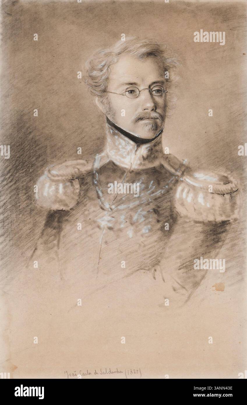This 1827 portrait by Domingos Sequeira depicts João Carlos de Saldanha ...