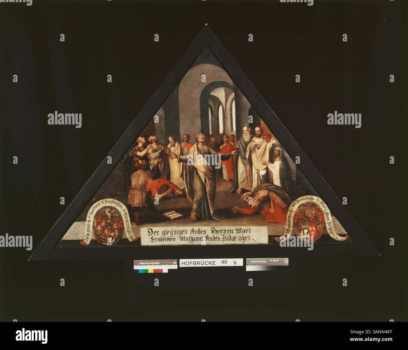 This painting captures the election of Matthias as the new apostle ...