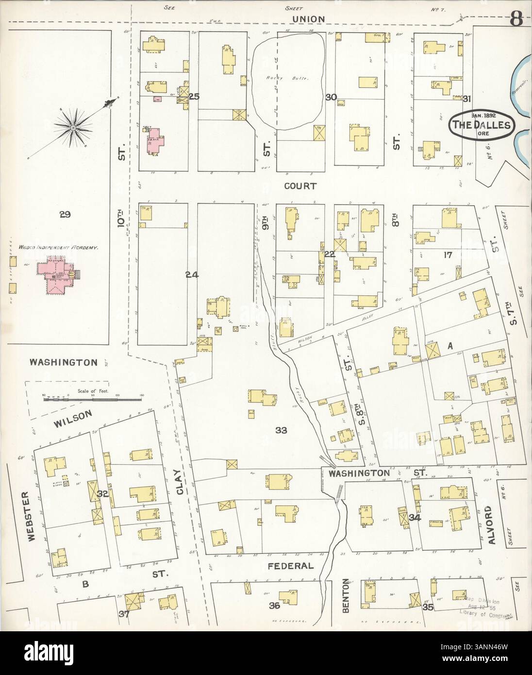 Sanborn Fire Insurance Map of The Dalles, Wasco County, Oregon, created ...