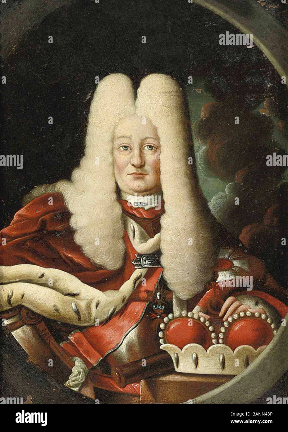 Portrait of Karl Albrecht, Elector of Bavaria, painted in the 18th ...