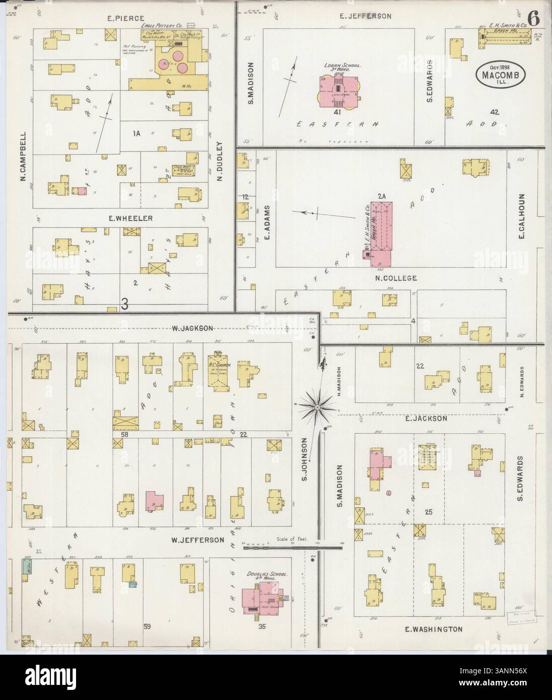 The 1898 Sanborn Fire Insurance Map of Macomb, McDonough County ...