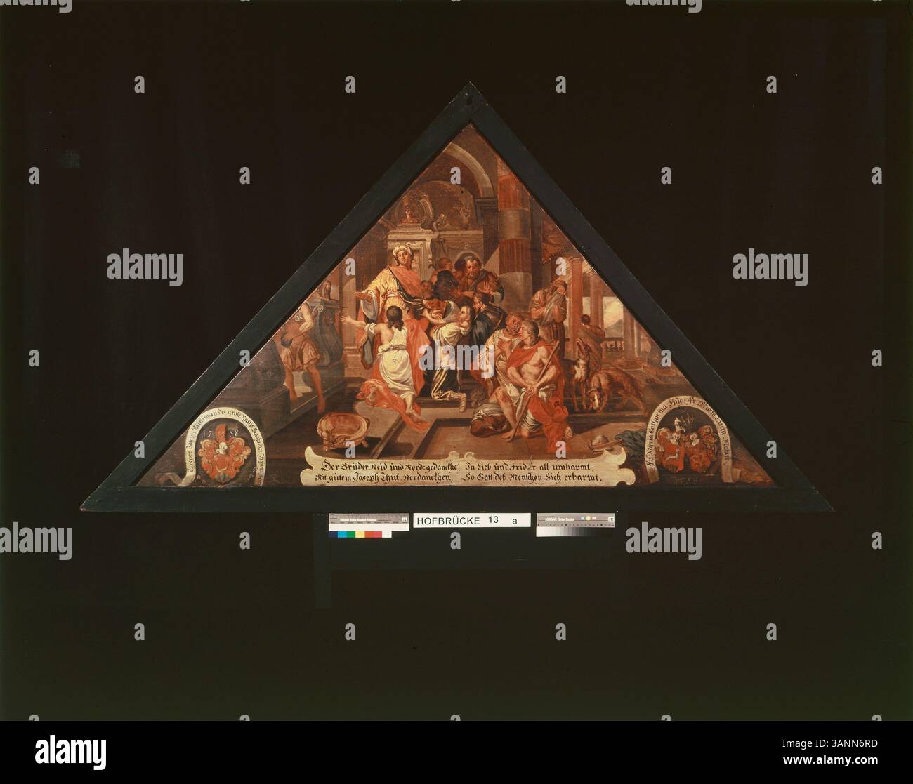 The painting depicts Joseph revealing himself to his brothers after ...