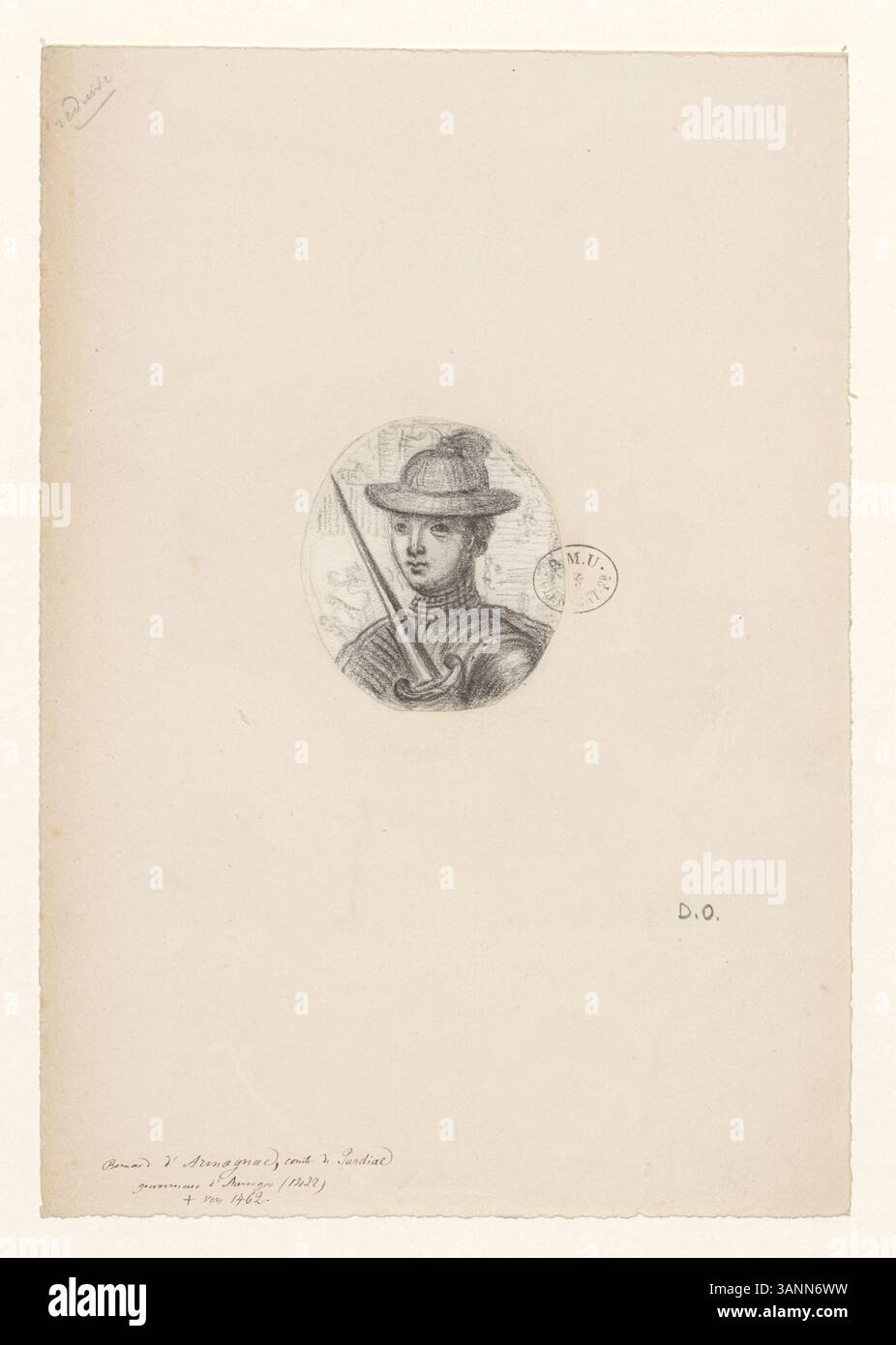This drawing from the Boyer collection depicts Bernard d'Armagnac ...