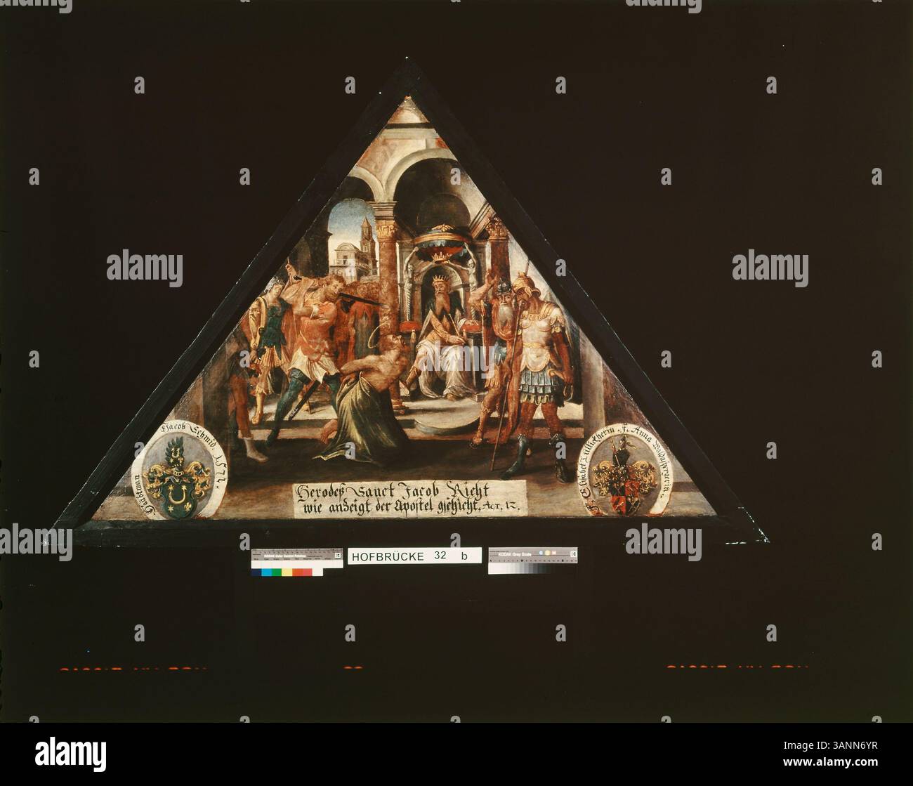 This painting depicts the beheading of St. James the Greater, one of ...