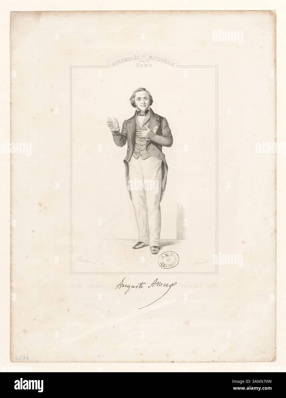 This intaglio print from the Boyer collection shows the Assemblée ...