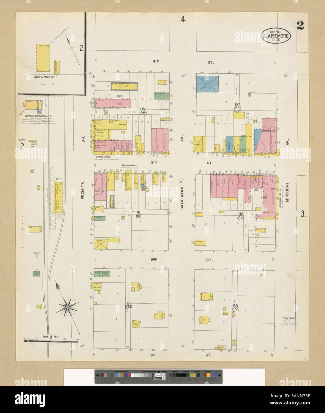 Sanborn Fire Insurance Map from Claremore, Oklahoma, from September ...