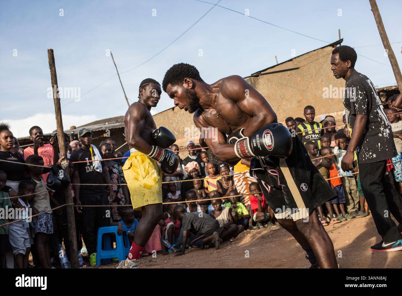 Rhino boxing club, Katanga slum, Kampala, Uganda, Africa Stock Photo ...