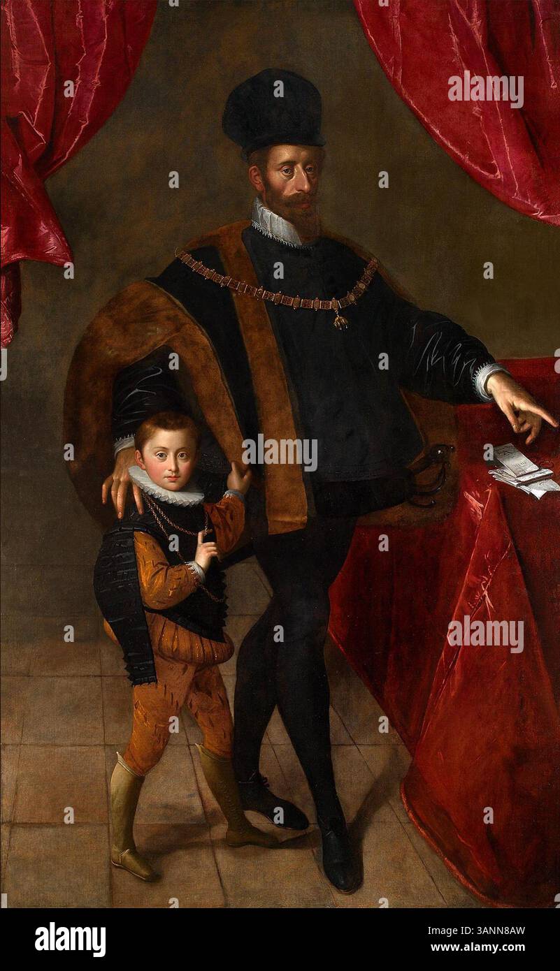 This portrait by Hans von Aachen, circa 1590, depicts Duke Wilhelm V of ...