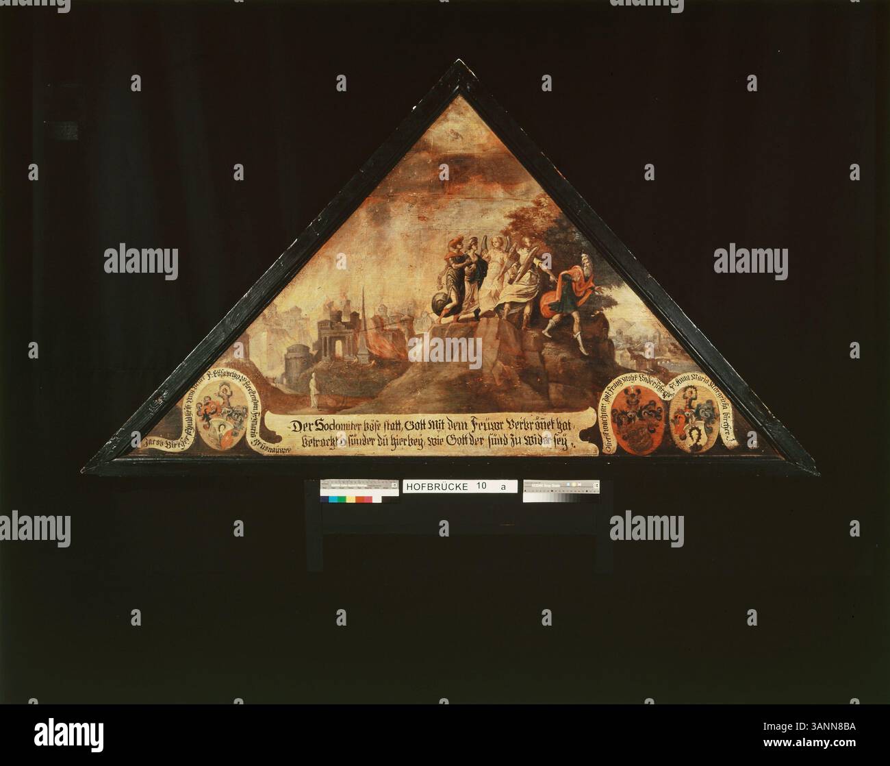 The painting depicts Lot's escape from Sodom, highlighting the sinful ...