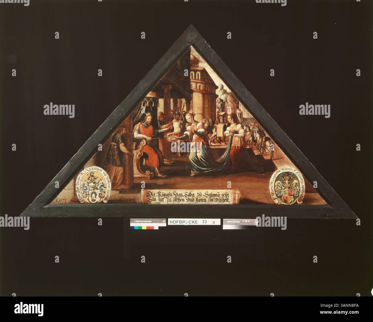 The 'Queen of Sheba Gifts Solomon' painting depicts the biblical story ...