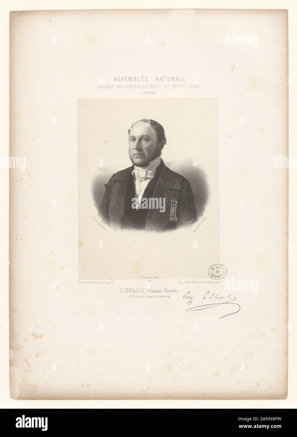 This lithograph from the Boyer collection features Charles Eugène L ...