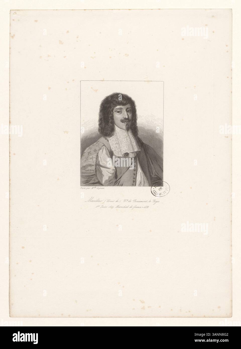 This print depicts Louis de Marillac, Count of Beaumont le Roger and ...