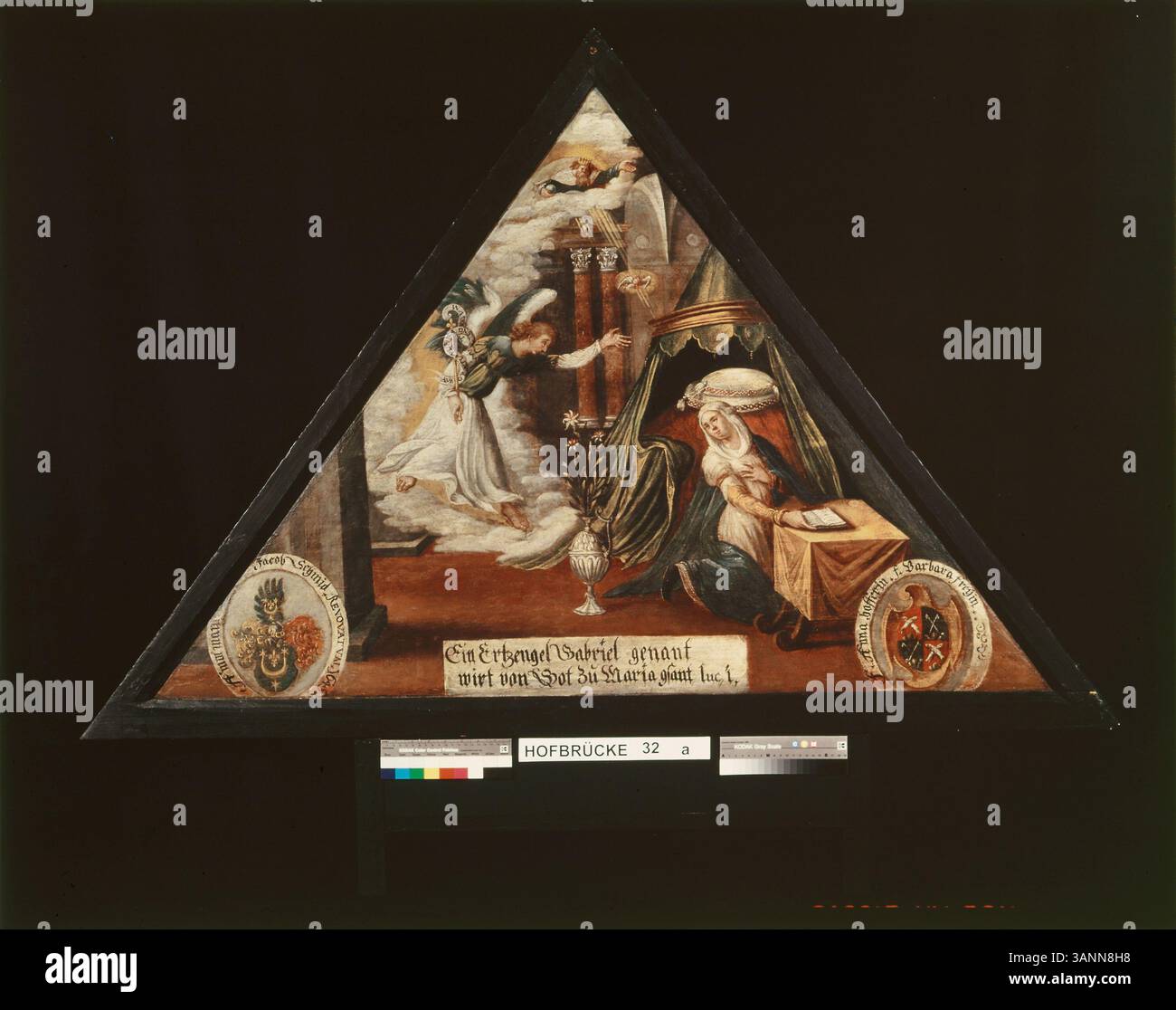 This painting depicts the Annunciation, when the angel Gabriel ...